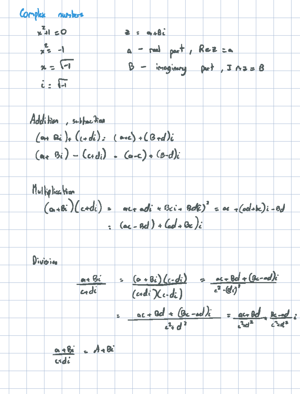 Ode lecture 8 - complex numbers - Complex numbers 131 0 Z a Bi x 1 a ...