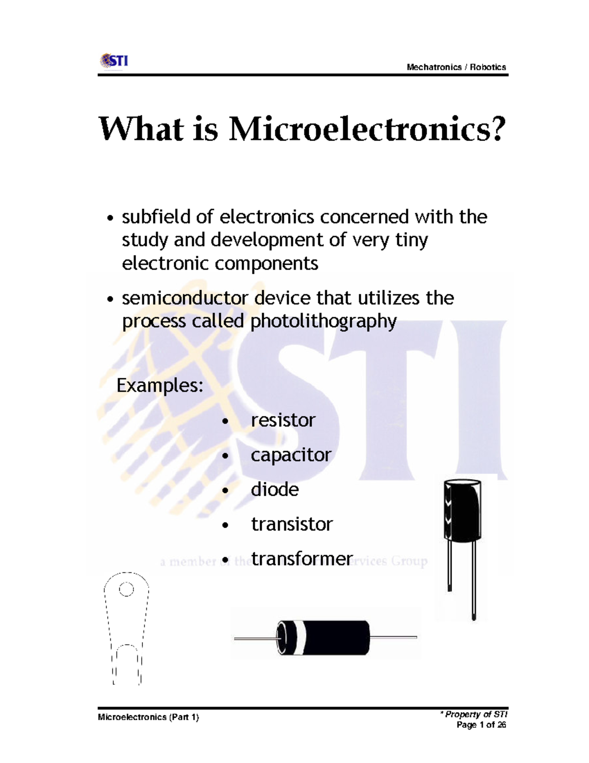 Lecture on Microelectronics - - Studocu