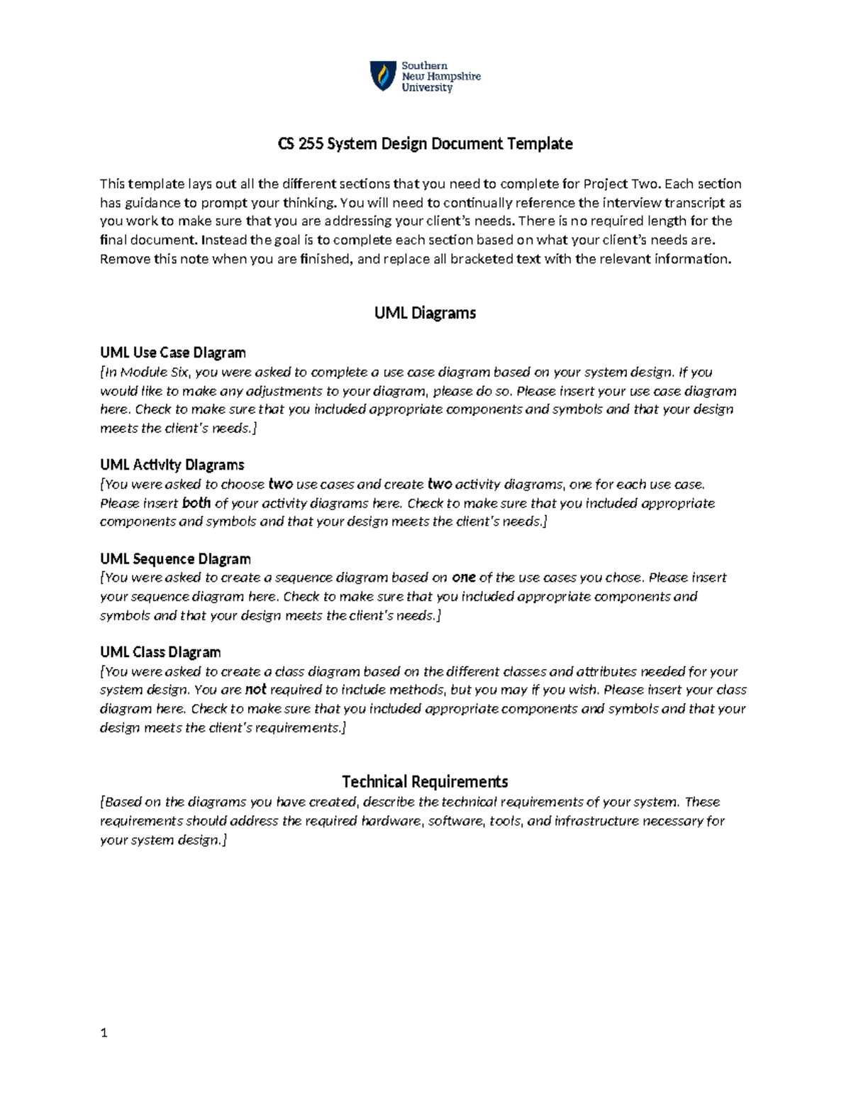 CS 255 System Design Document Template - CS 255 System Design Document ...