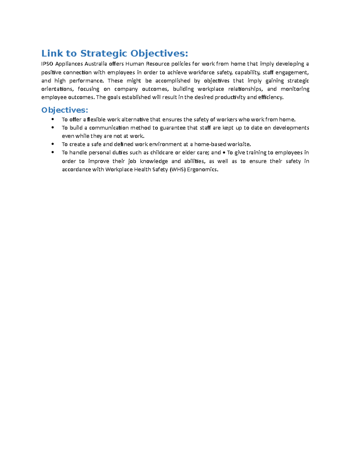 Link to Strategic Objectives - MAR7001-A - Bradford - Studocu