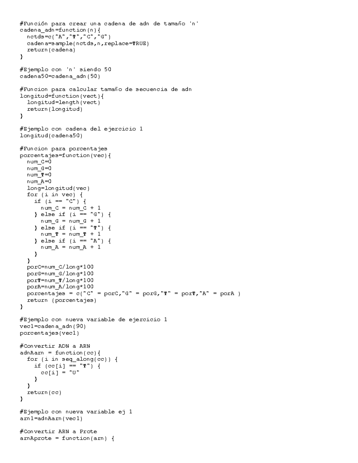 Ejercicios R (colaborativa) - #Función para crear una cadena de adn de ...