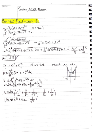 Clac 2 Common exam 1 practice exam - MATH 112 - Studocu