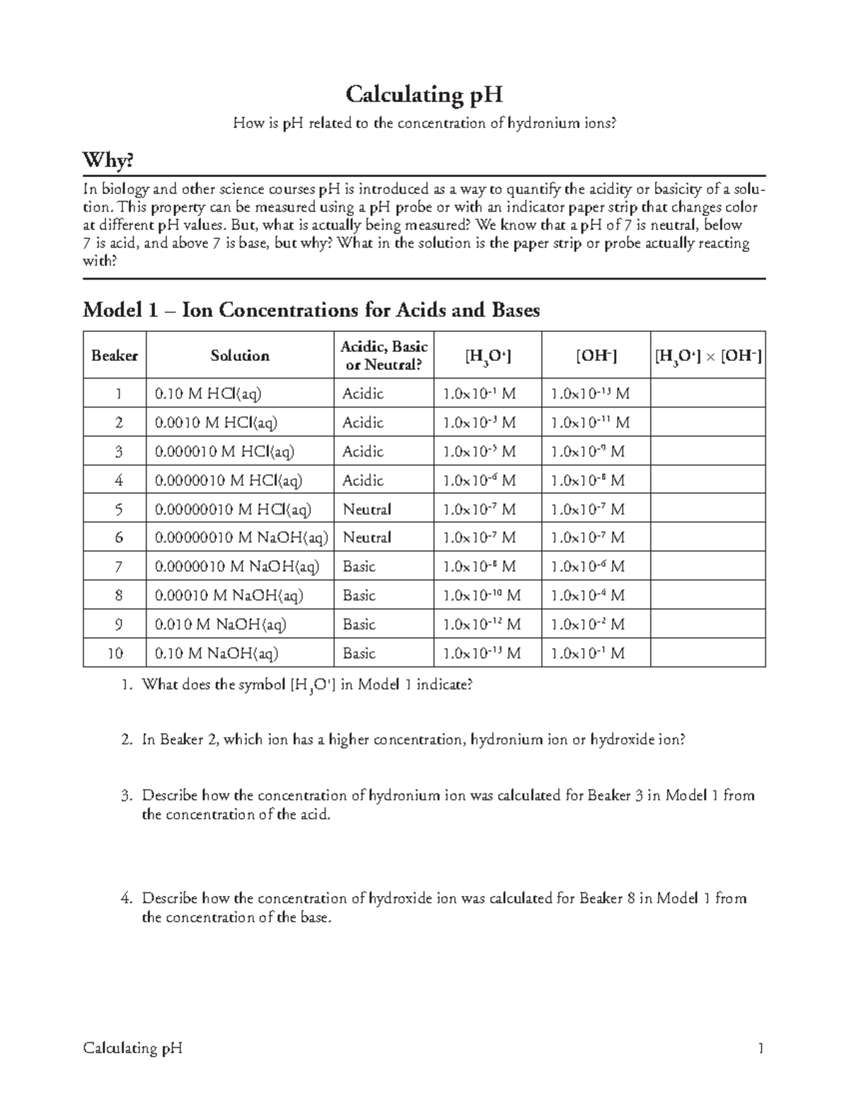 34 Calculating p H-S - Calculating pH 1 Calculating pH How is pH ...