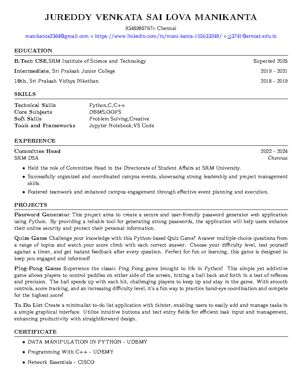 LTI Resume - sjhdgliuasdjfu saydgfuyasgdkufygsdhvufljgwa - JUREDDY ...