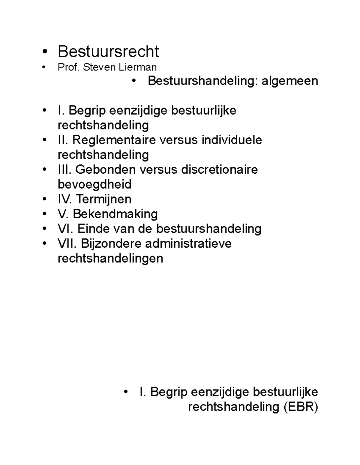 Bestuurshandelingen - • Bestuursrecht Prof. Steven Lierman ...