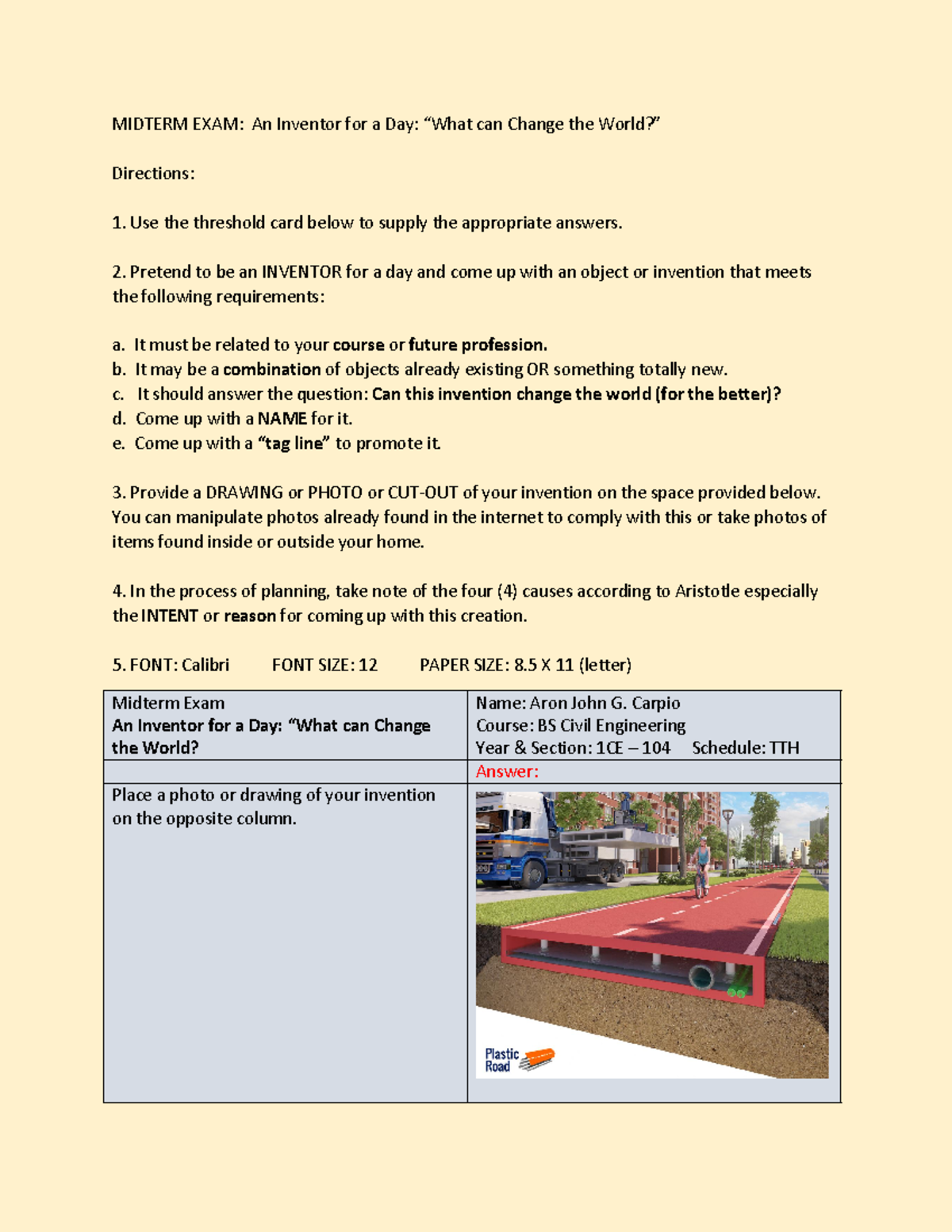 An Inventor for a Day: “What can Change the World?-Midterm-Exam ...