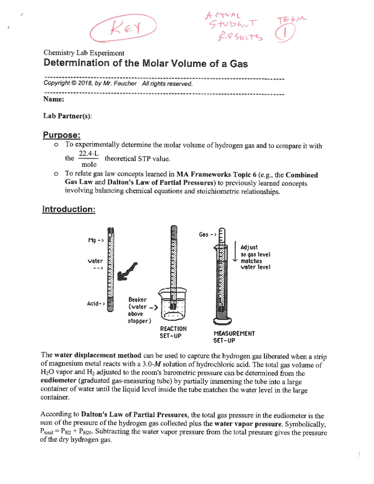 LAB Molar Volume Answers - Studocu