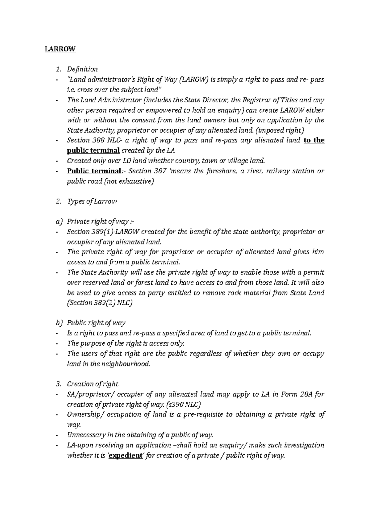 Larrow - LARROW Definition “Land administrator’s Right of Way (LAROW ...