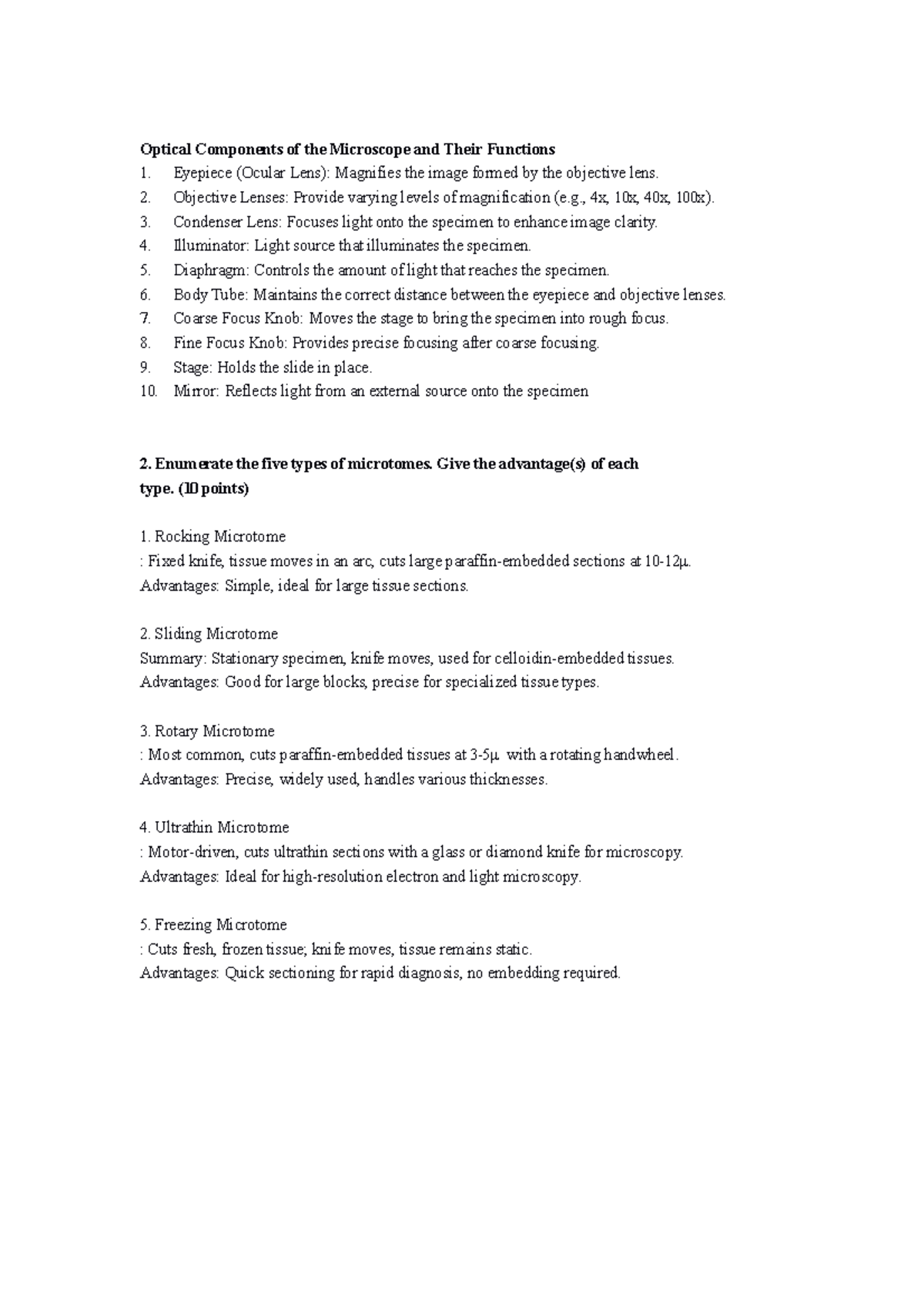 Optical Compone - micros - Optical Components of the Microscope and ...