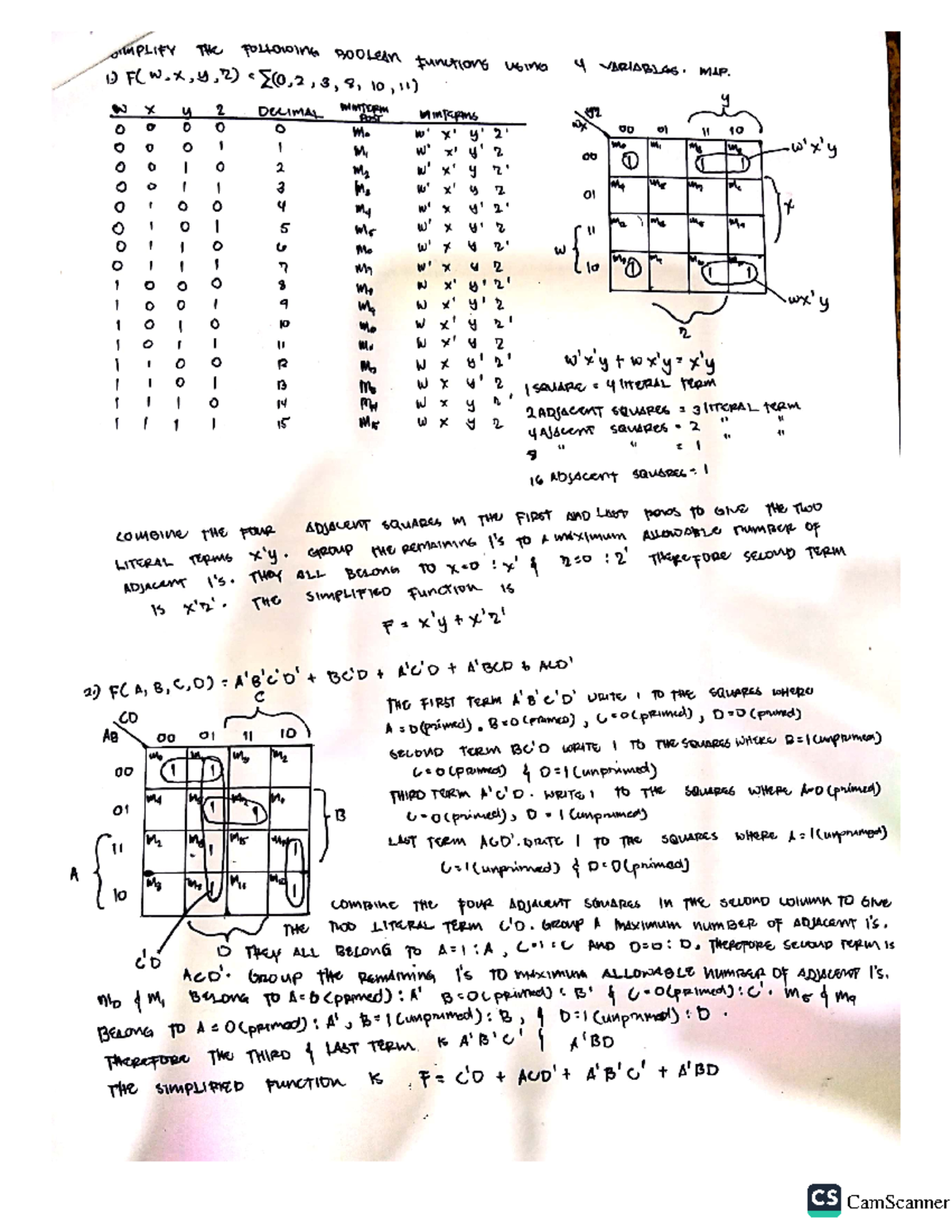 Activity Number 5 In Logic Circuit And Switching Theory - CamScanner CamScanner - Studocu