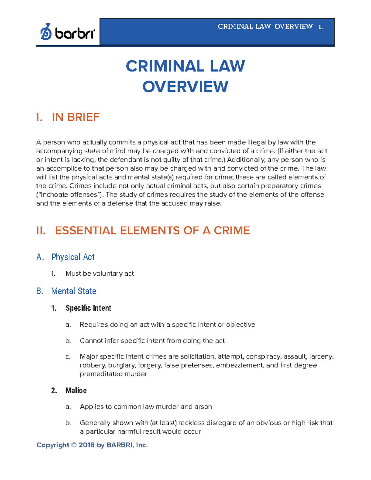 Criminal law overview - CRIMINAL LAW OVERVIEW 1. CRIMINAL LAW OVERVIEW ...