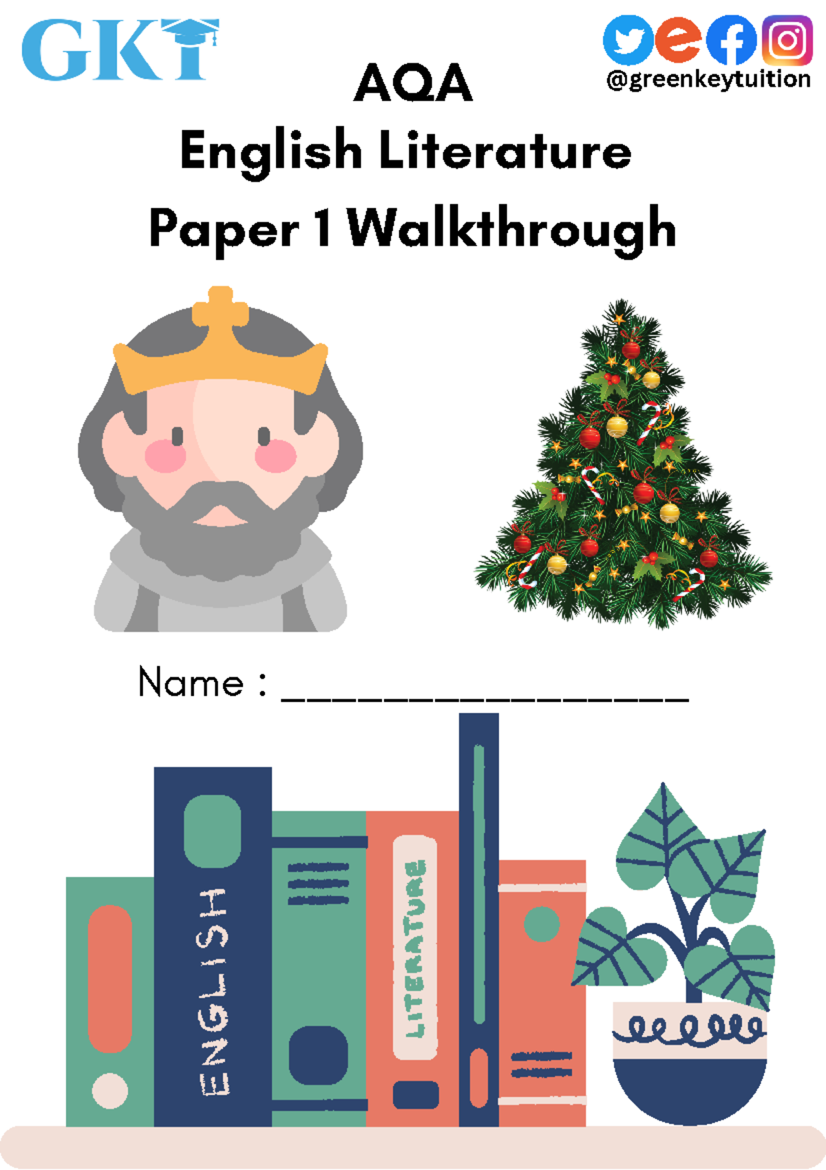 English Lit Paper 1 Walkthrough - Name : ________________ English ...