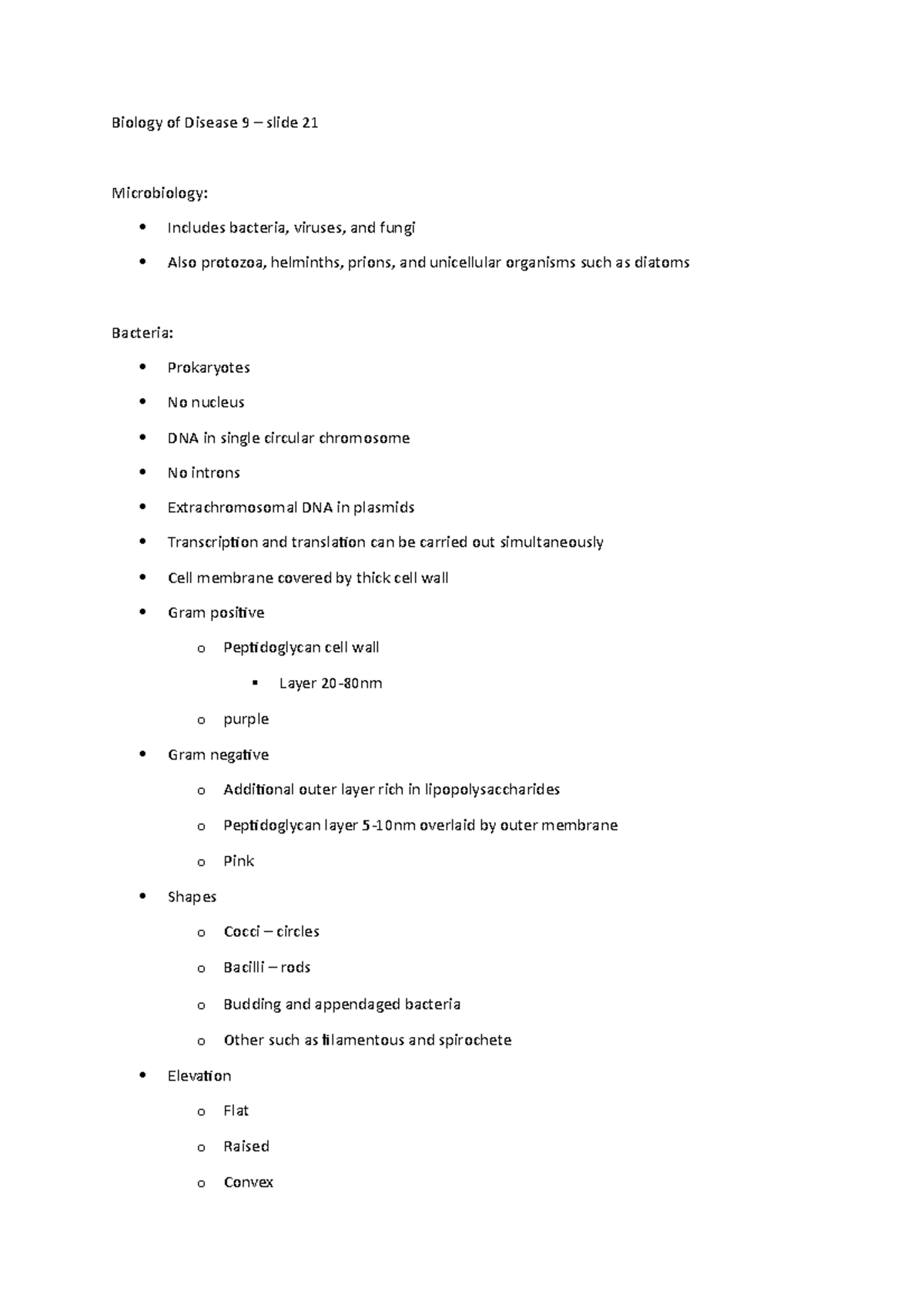 Biology of Disease - Lecture notes 9 - Biology of Disease 9 – slide 21 ...