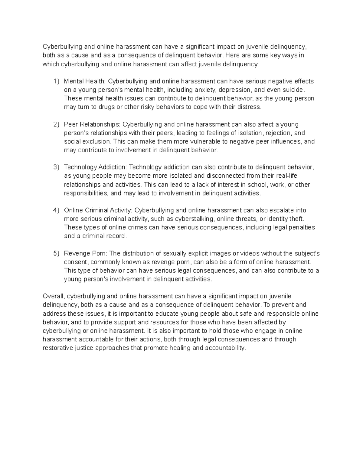 Cyberbullying and Online Harassment - Here are some key ways in which ...