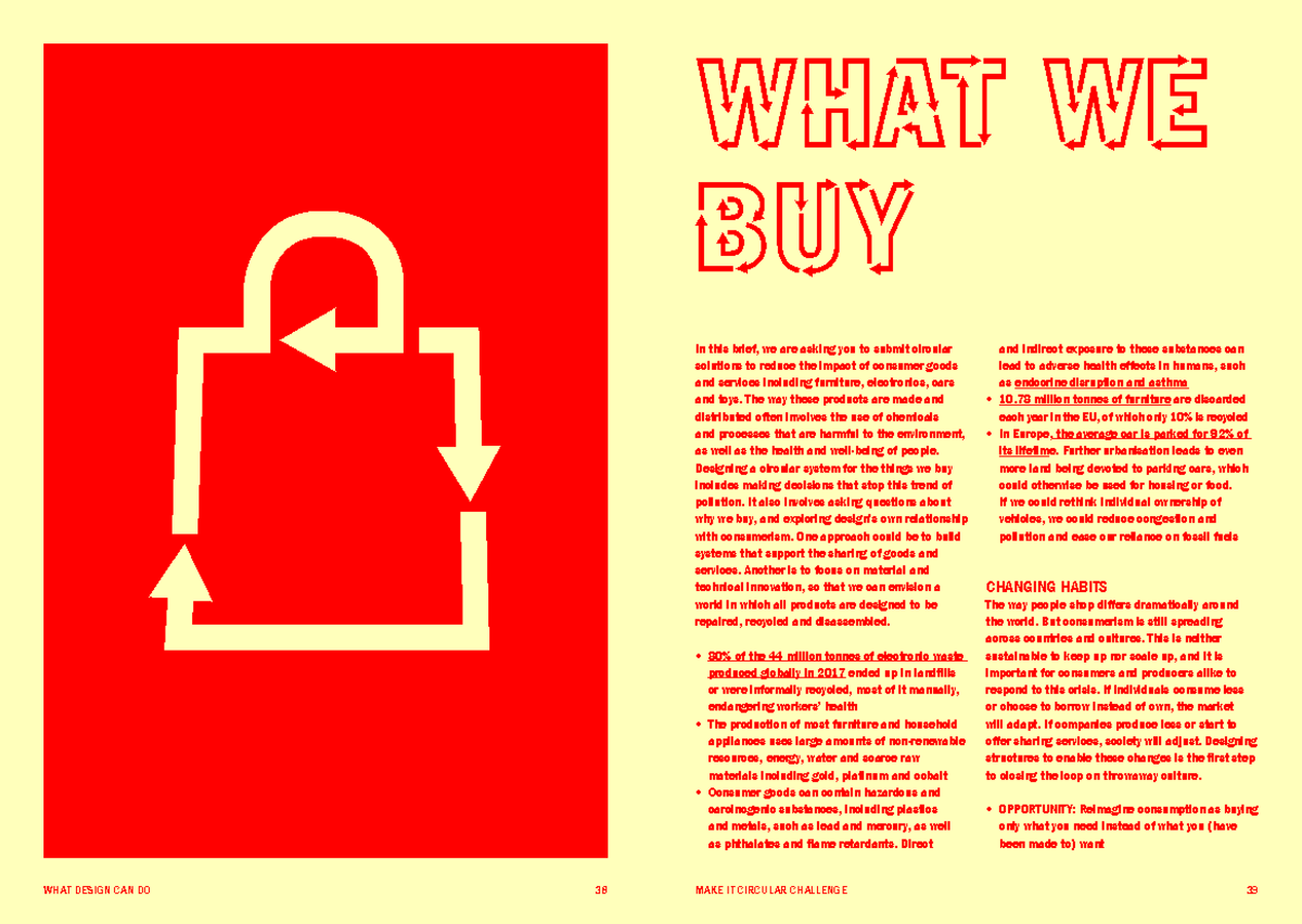 Mi CC Design Brief Value Chain What We Buy - WHAT DESIGN CAN DO 38 MAKE ...