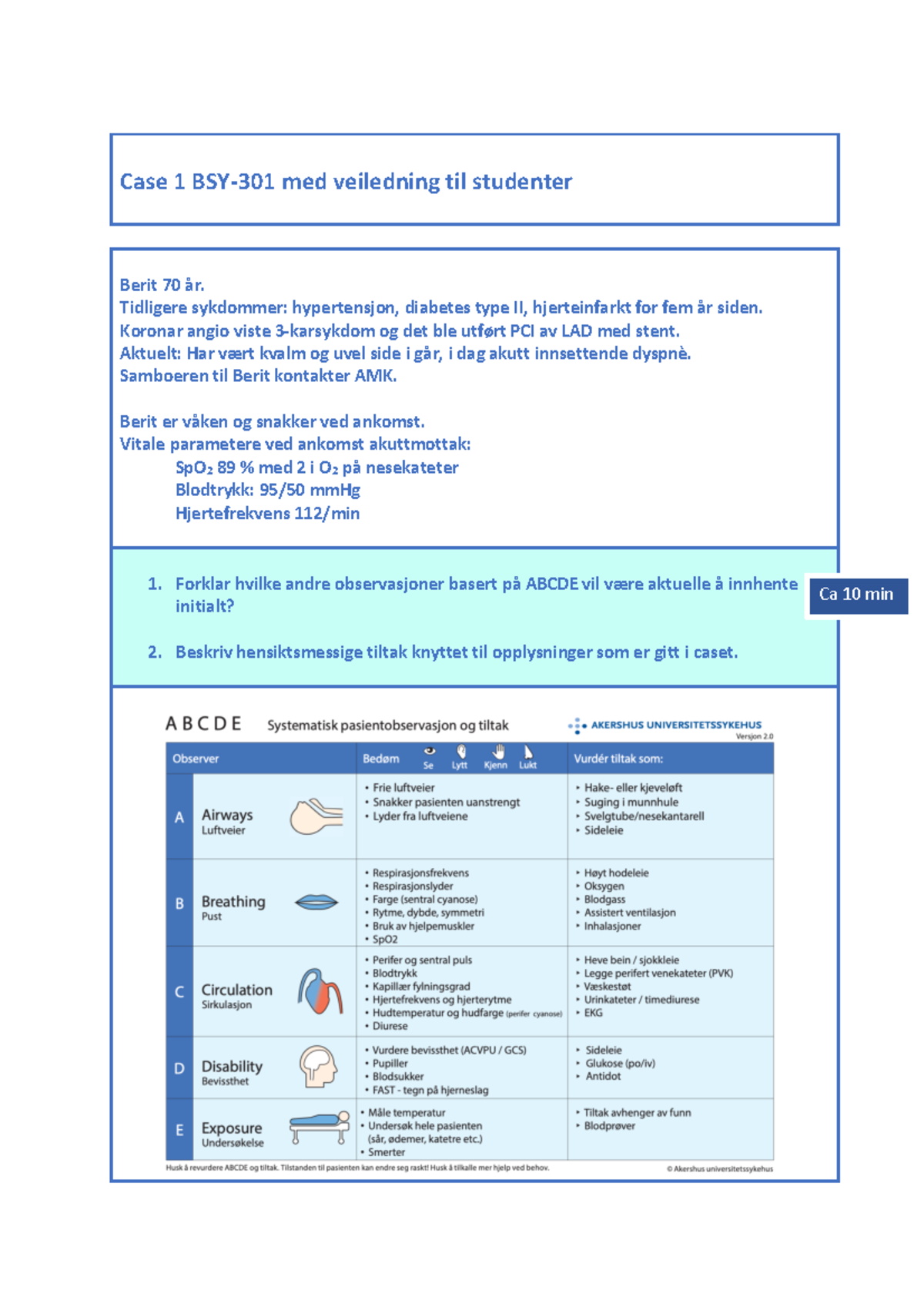 18.8 Case 1 BSY-301 med veiledning til studenter - Case 1 BSY-301 med veiledning til studenter ...