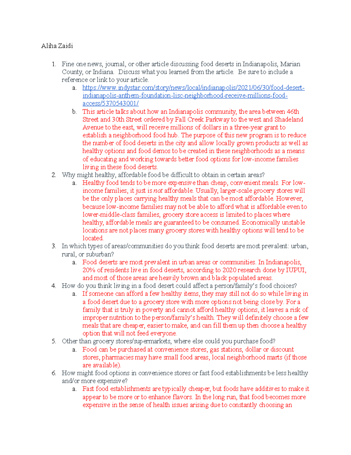 Food Desert Assignment - Aliha Zaidi Fine one news, journal, or other ...