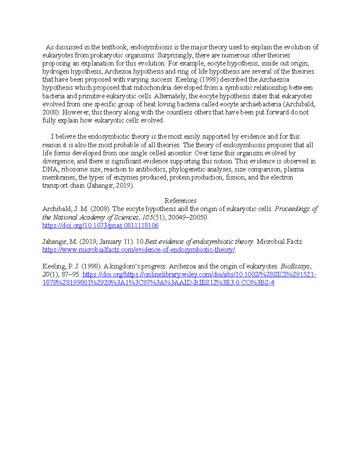 Introduction to Biology 2 UNIT 3 Discussion Assignment 422 ...