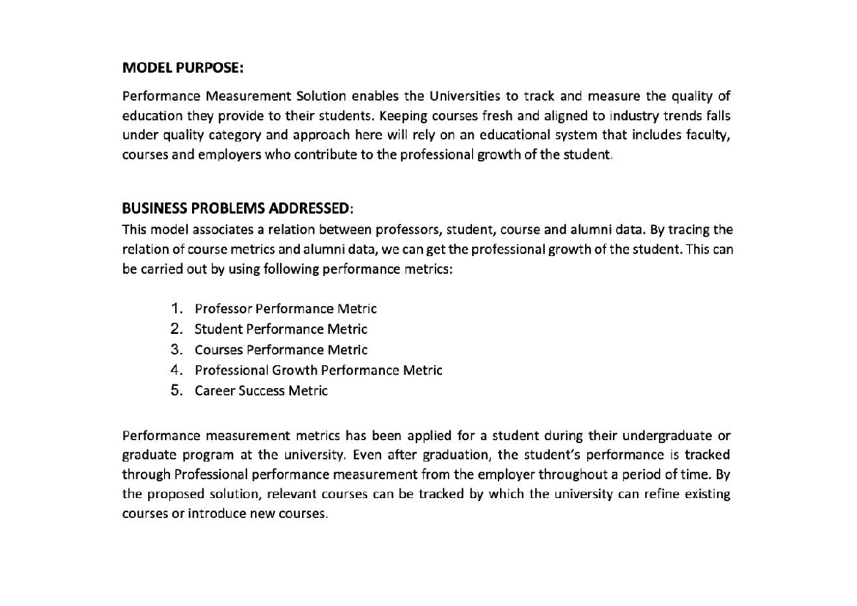 AED Assignment University Model - INFO 5100 - Studocu