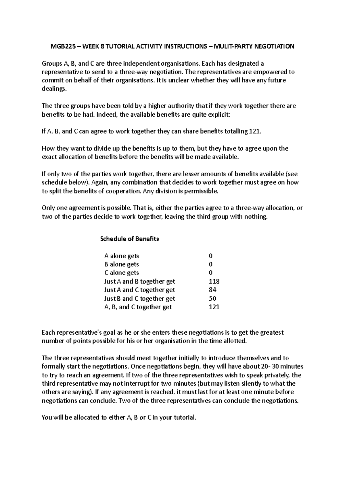 MGB225 Week 8 - instructions for simulation - MGB225 – WEEK 8 TUTORIAL ...