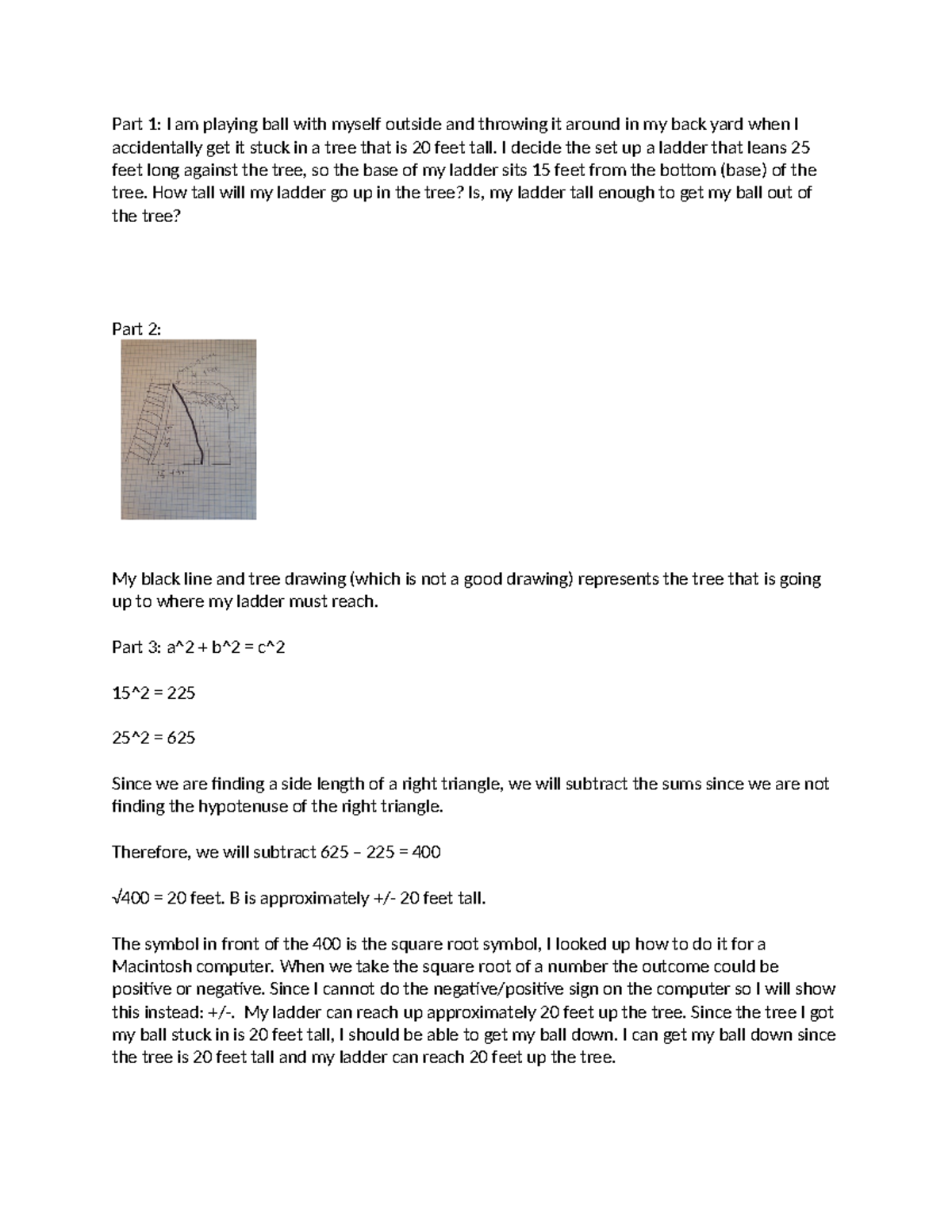 Pythagoreantheormapplications - Part 1: I am playing ball with myself ...