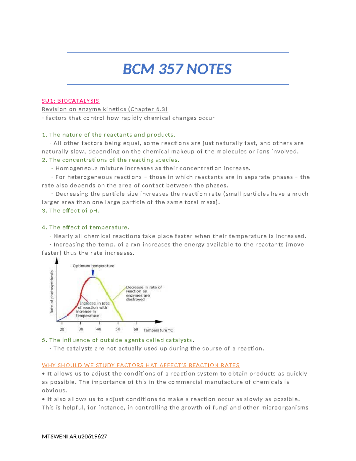 BCM 357 Notes - Very easy to understand - BCM 357 NOTES SU1 ...