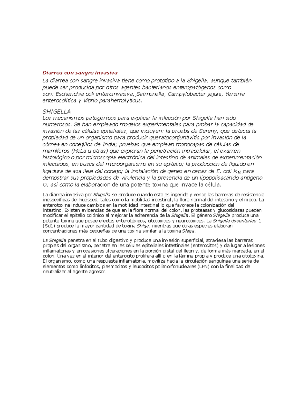 DOC-20230701-WA0068 - DOC-20230701-WA0068 - Diarrea con sangre invasiva La diarrea con sangre ...