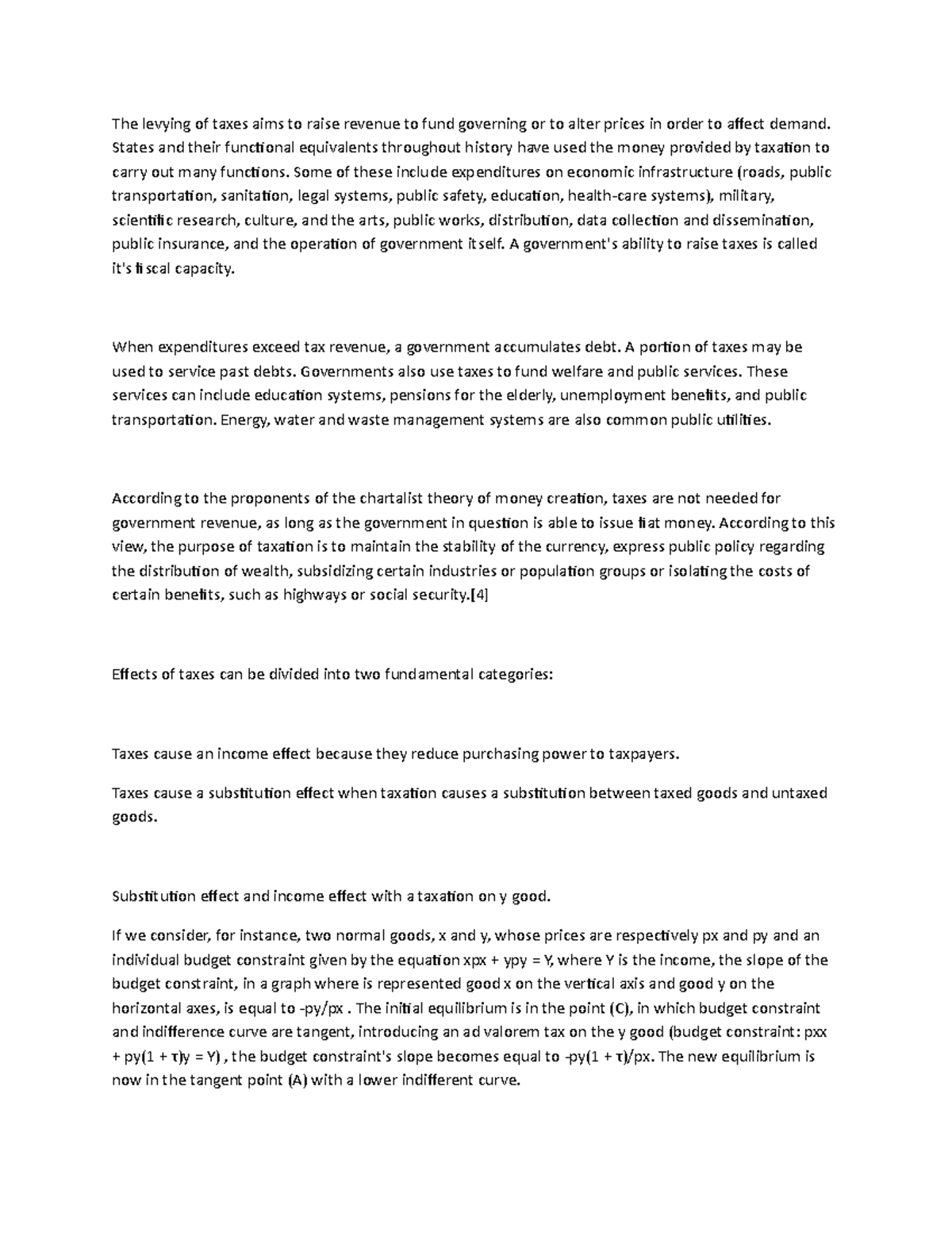 The levying - Tax - The levying of taxes aims to raise revenue to fund ...