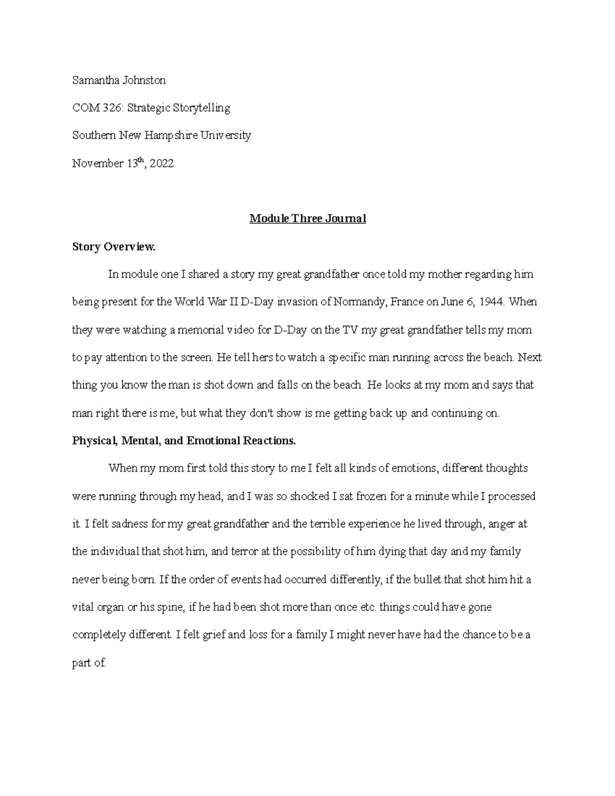 COM 326 Module 3 Journal SJohnston - Samantha Johnston COM 326 ...