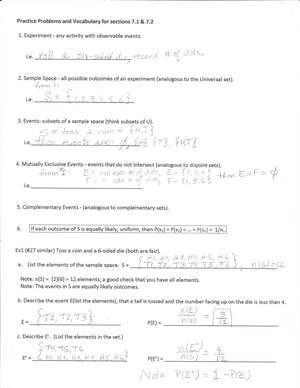 Practice Problem Set 7 - MATH107 - Studocu
