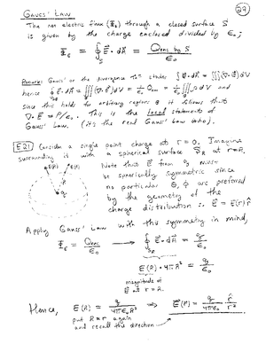 Eand Mnotes 15to28e Fields - PHYS 232 - Studocu