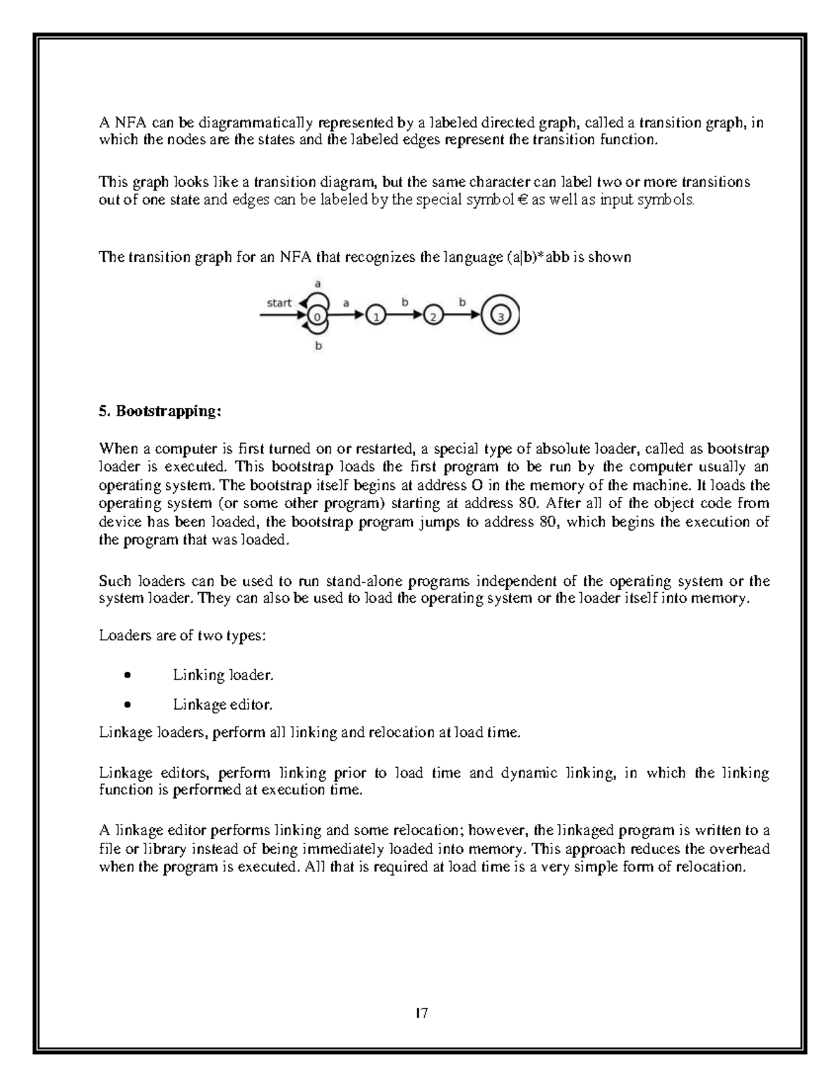 Compiler Design notes pdf- A NFA can be diagrammatically represented by ...