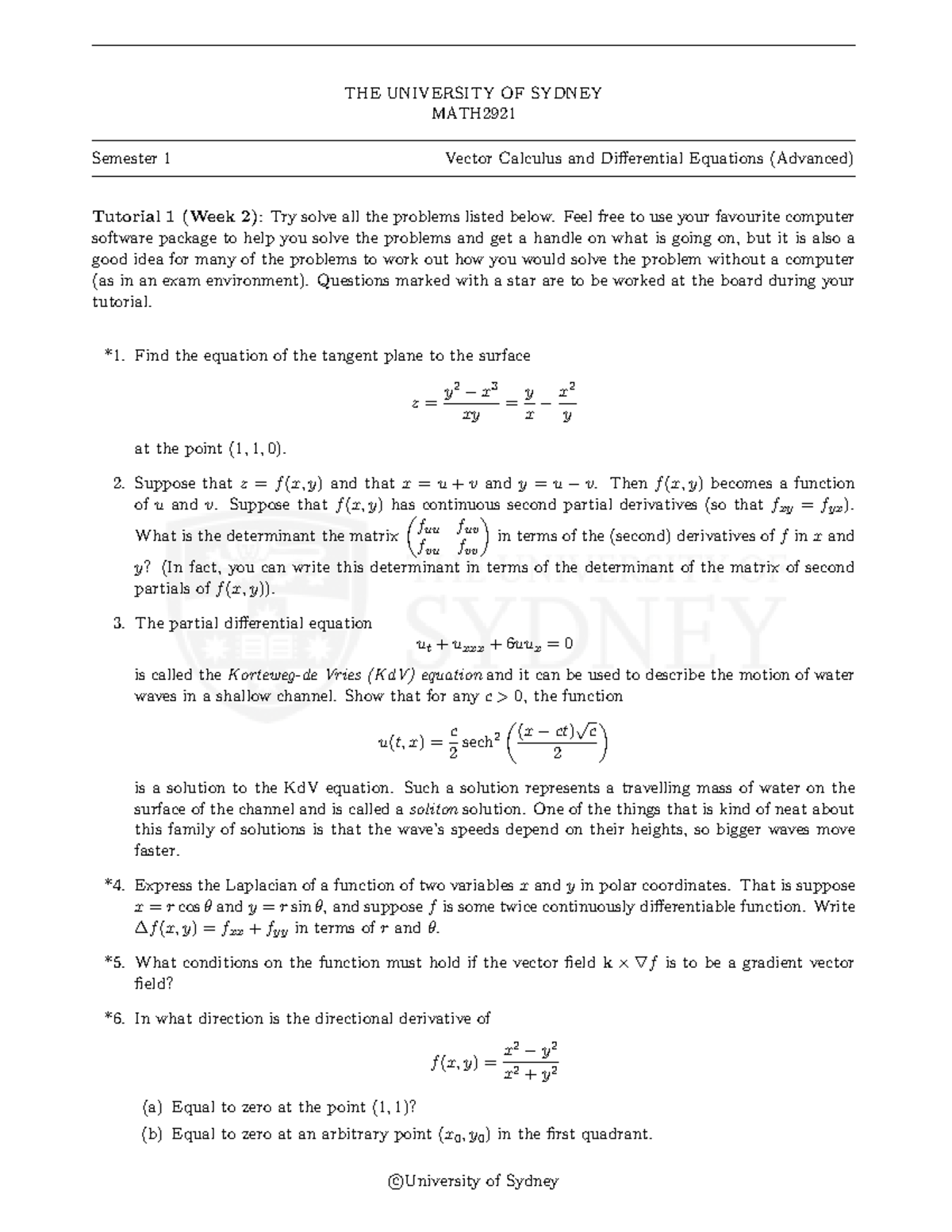 MATH2921 Week2 Tutorial worksheet s1 2021 - THE UNIVERSITY OF SYDNEY ...