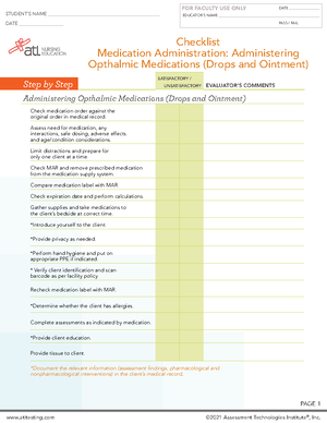 Ati Medication Administration Administering Ophthalmic Medications ...