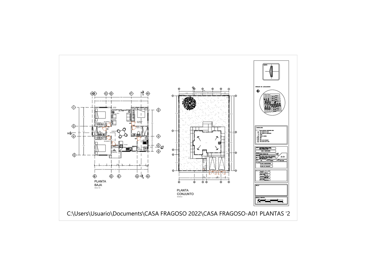 Plano tecnicas en la construccion - A A' 6. 3. 5cm de COLINDANCIA 1 ...
