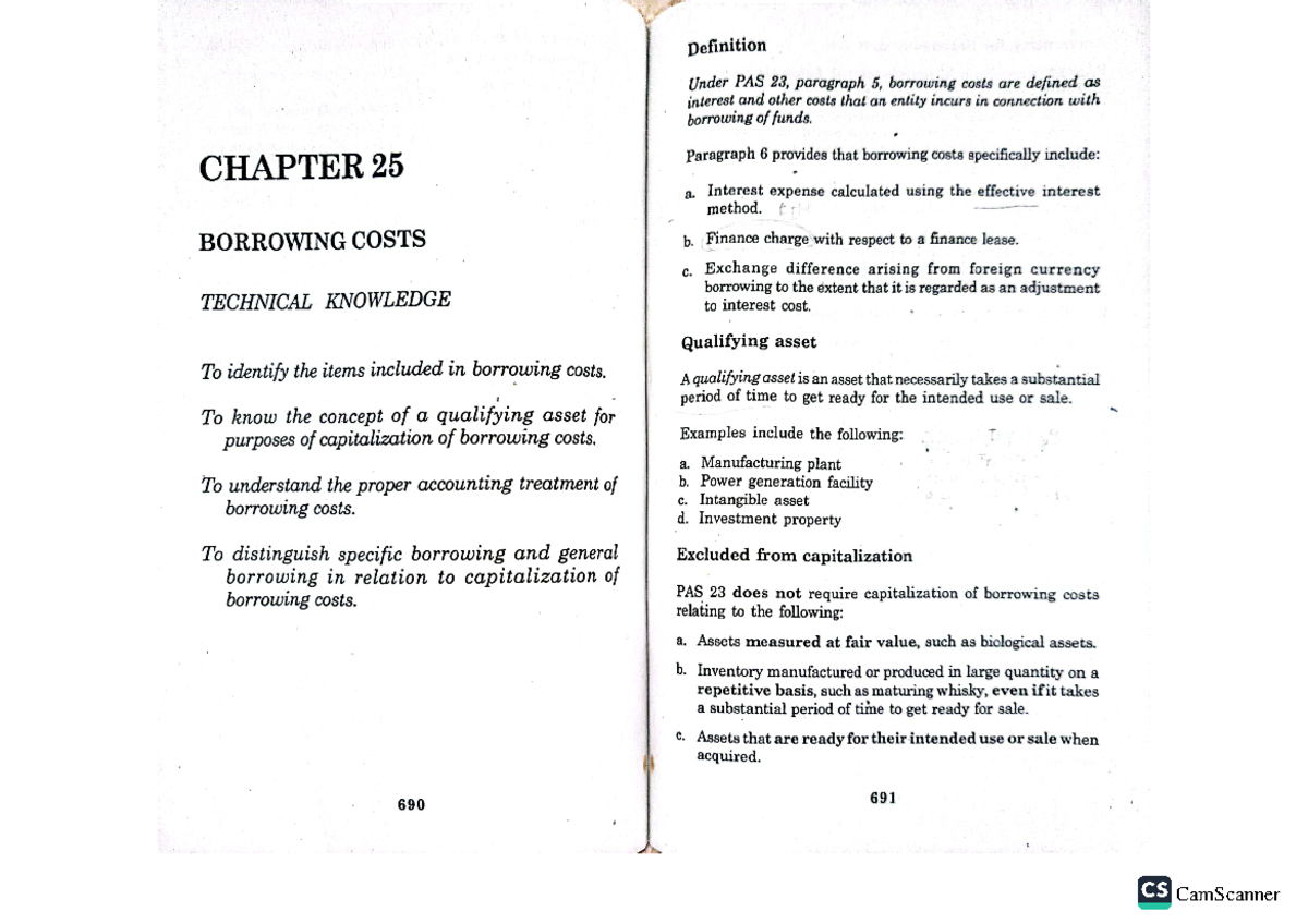 Chapter 25 Borrowing Cost - Accountancy - Studocu