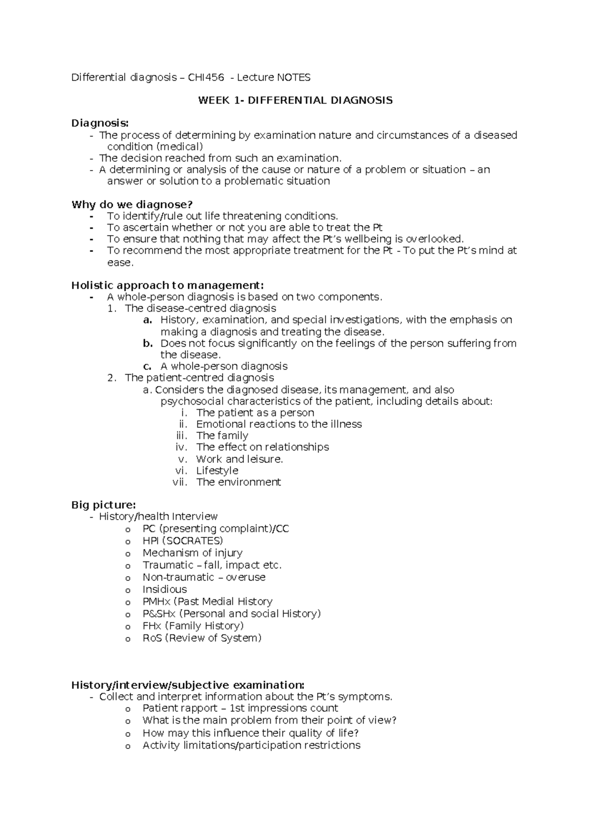 Differential diagnosis - A determining or analysis of the cause or ...