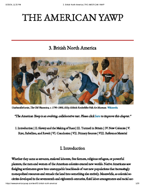 14. The Civil War THE American YAWP - I. Introduction | II. The ...