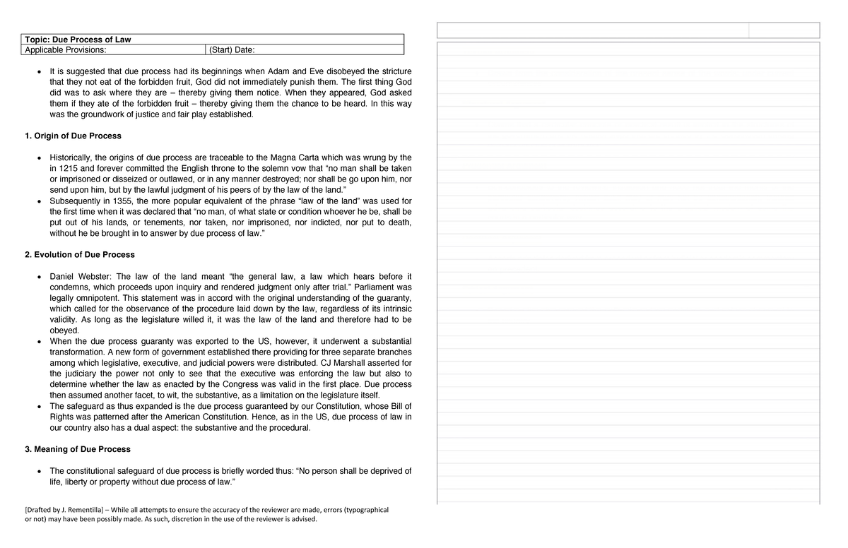 03 Due Process - [Drafted by J. Rementilla] – While all attempts to ...
