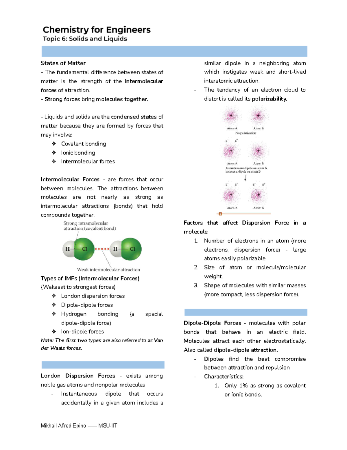 Chemistry for Engineers Topic 6 - Solids and Liquids - States of Matter ...