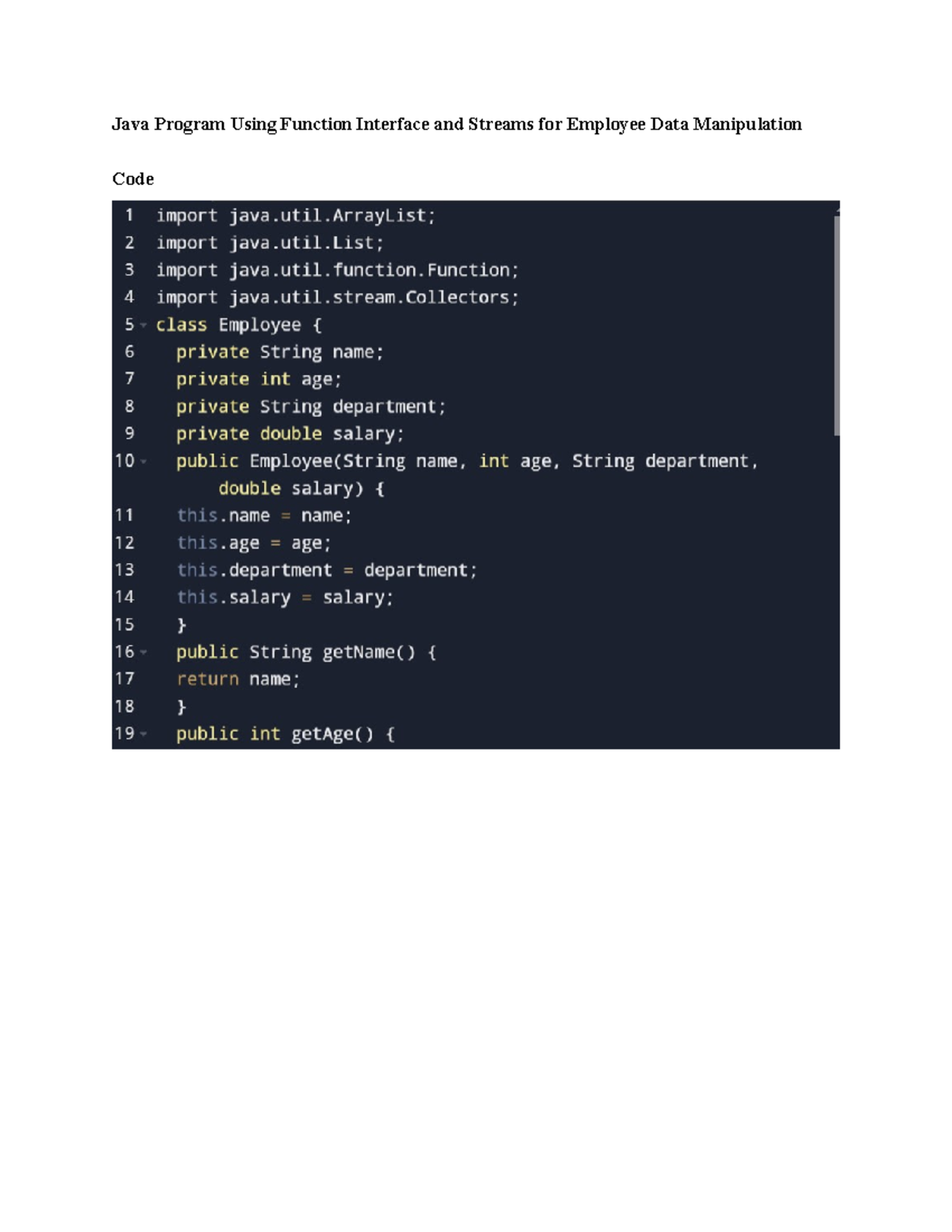 Programming Assignment Unit 8 - CS 1102 - Java Program Using Function ...