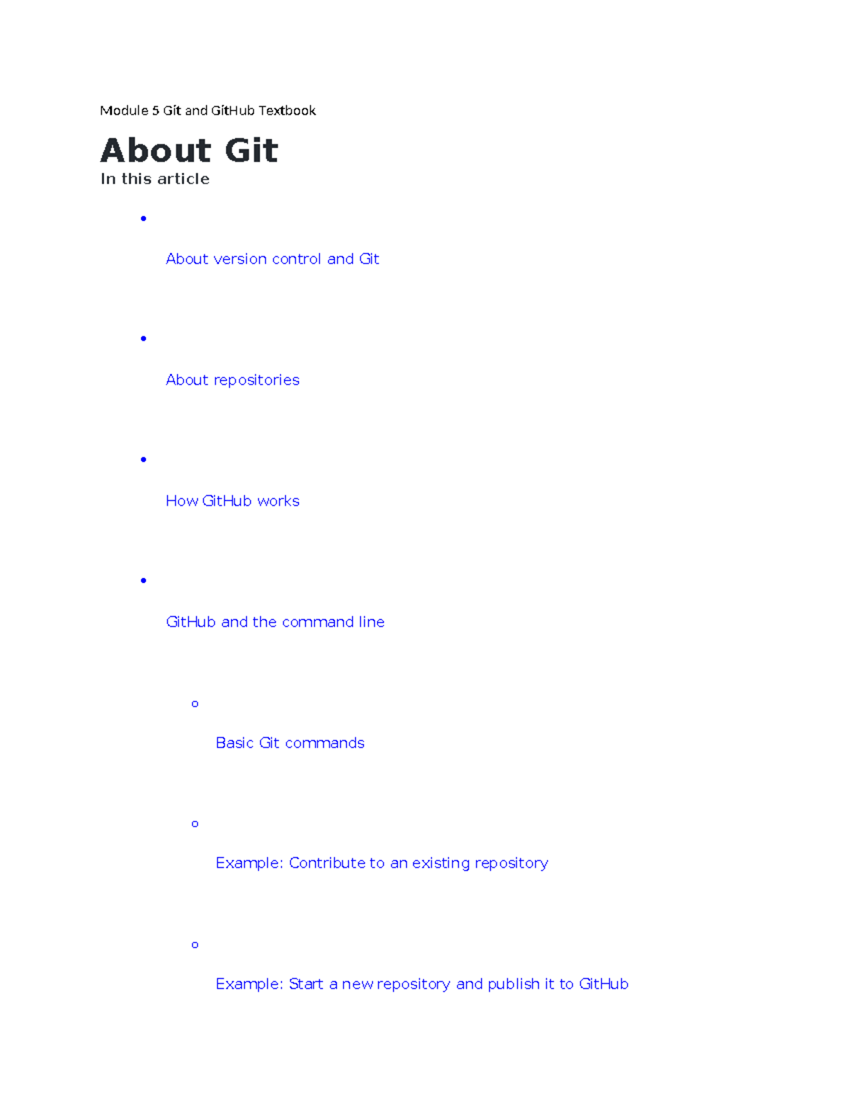 Module 5 Git and Git Hub Textbook - About version control and Git ...