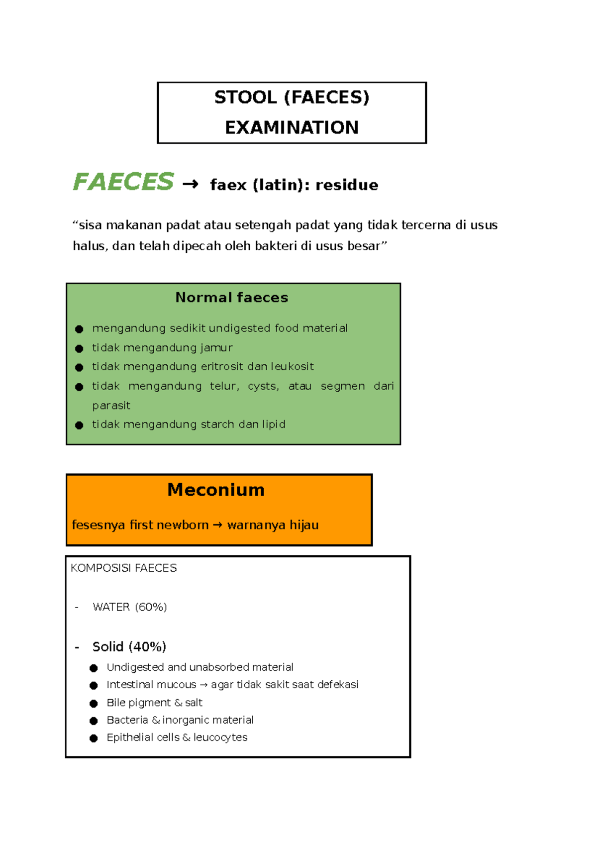 Stool Examination Materi Semester II Blok Biomedik III STOOL stool-examination-materi-semester-ii-blok-biomedik-iii-stool