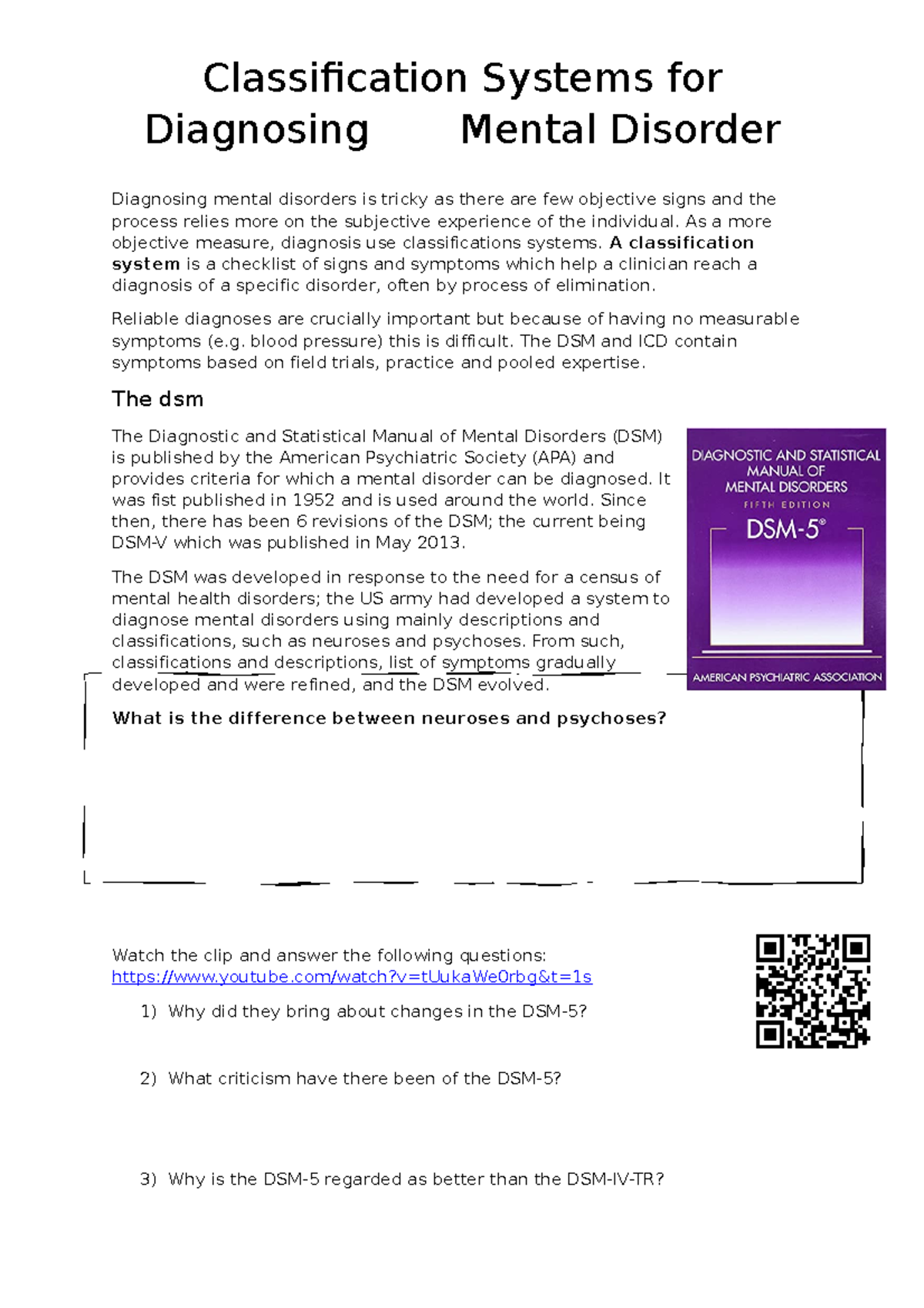 DSM and ICD and reliability and validity - Classification Systems for Diagnosing Mental Disorder ...