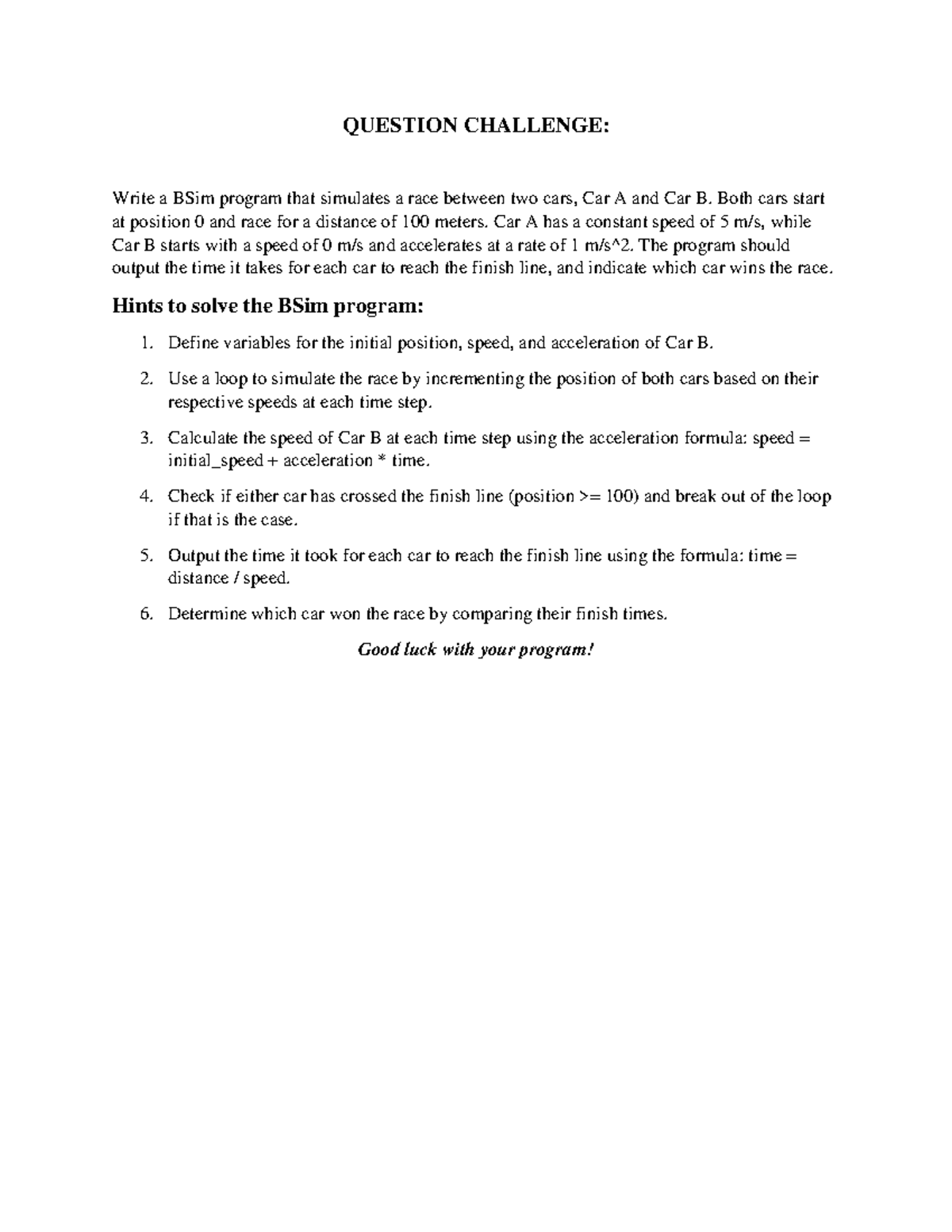 Question Challenge - NOTHING I NEED TO SAY - QUESTION CHALLENGE: Write ...