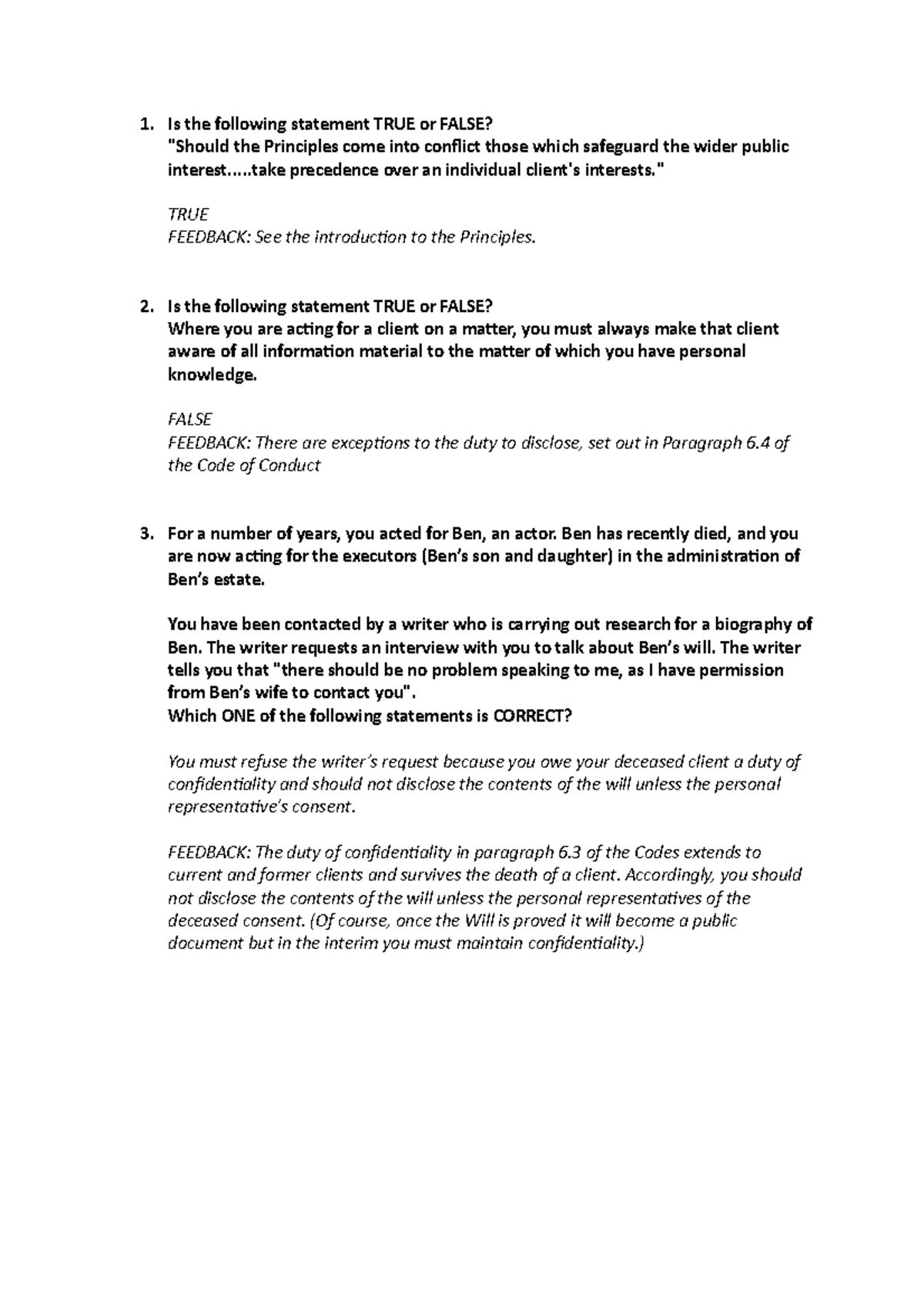 Multiple Choice Questions with Answers - Is the following statement ...