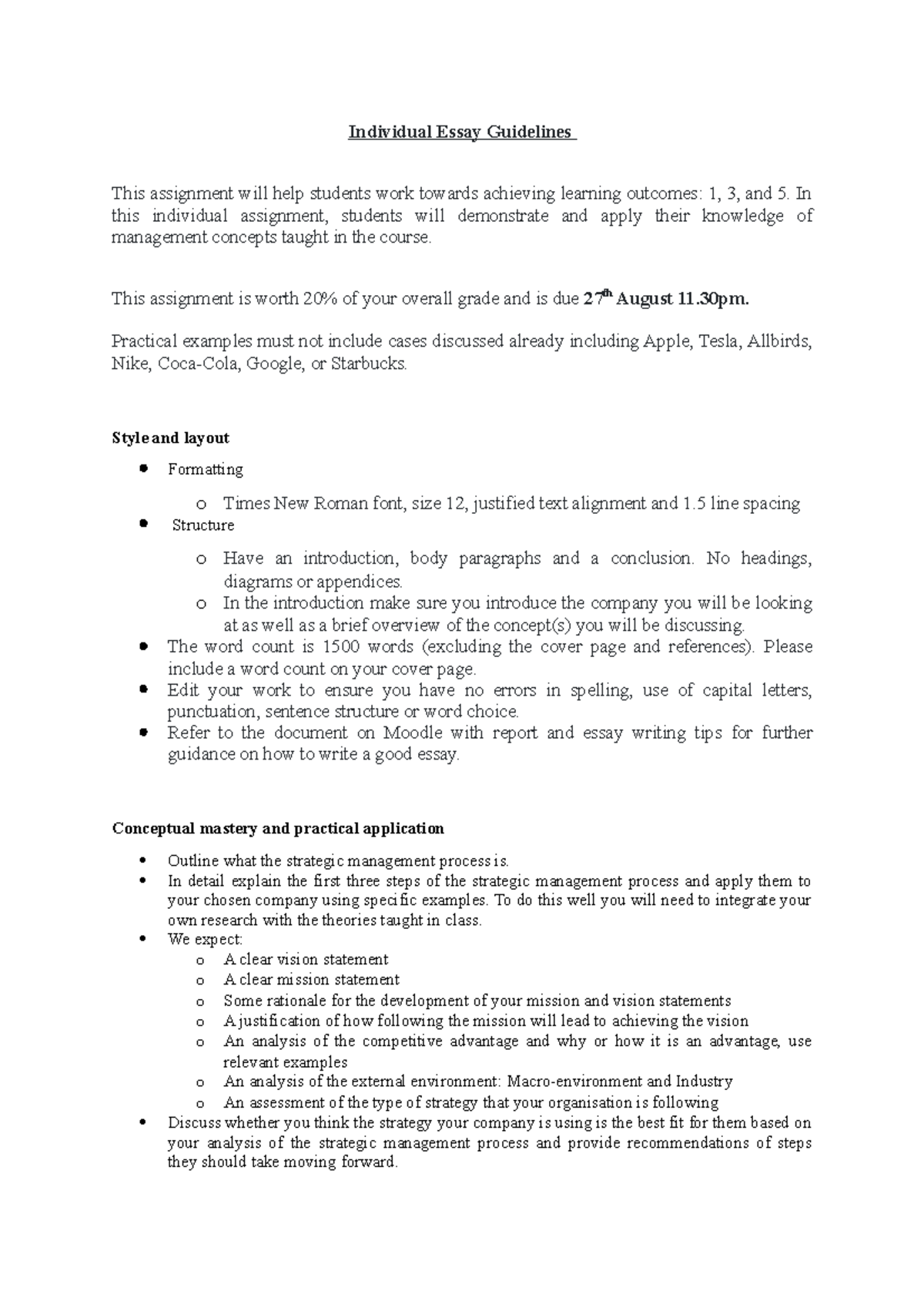 21B Updated Individual Essay Guidelines - Individual Essay Guidelines ...