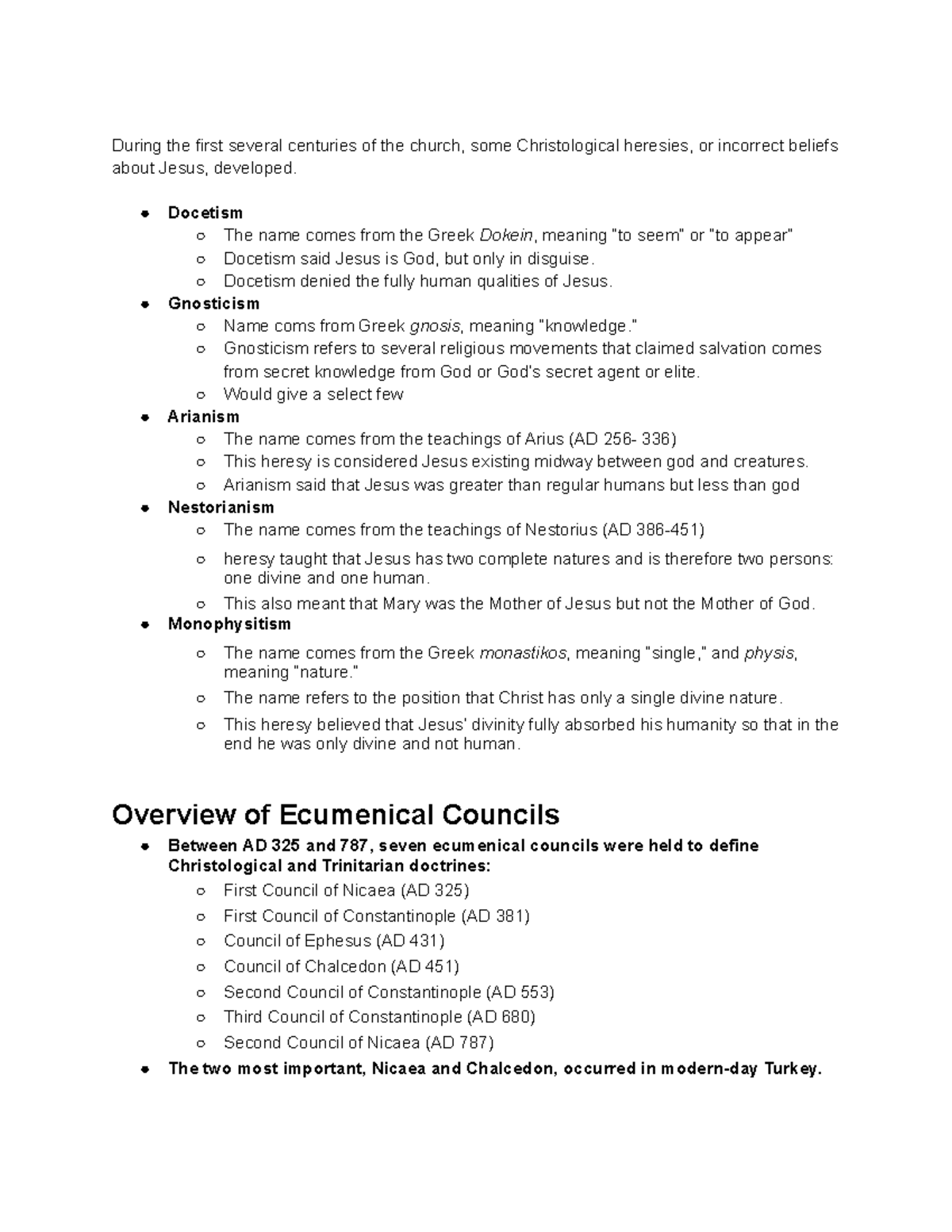 Christological Heresies - Docetism The name comes from the Greek Dokein ...