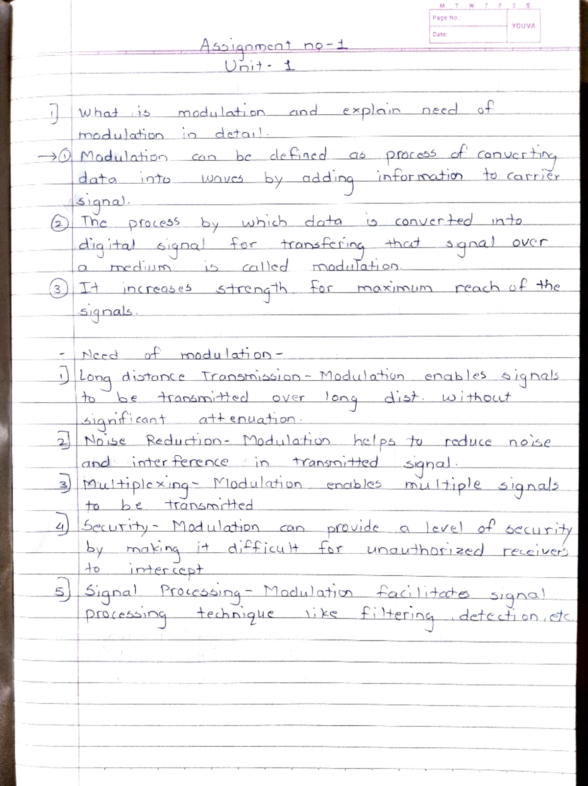 CN Assignment 1 - Computer Networks - what 15 modulaton ’0Modulatioo ...