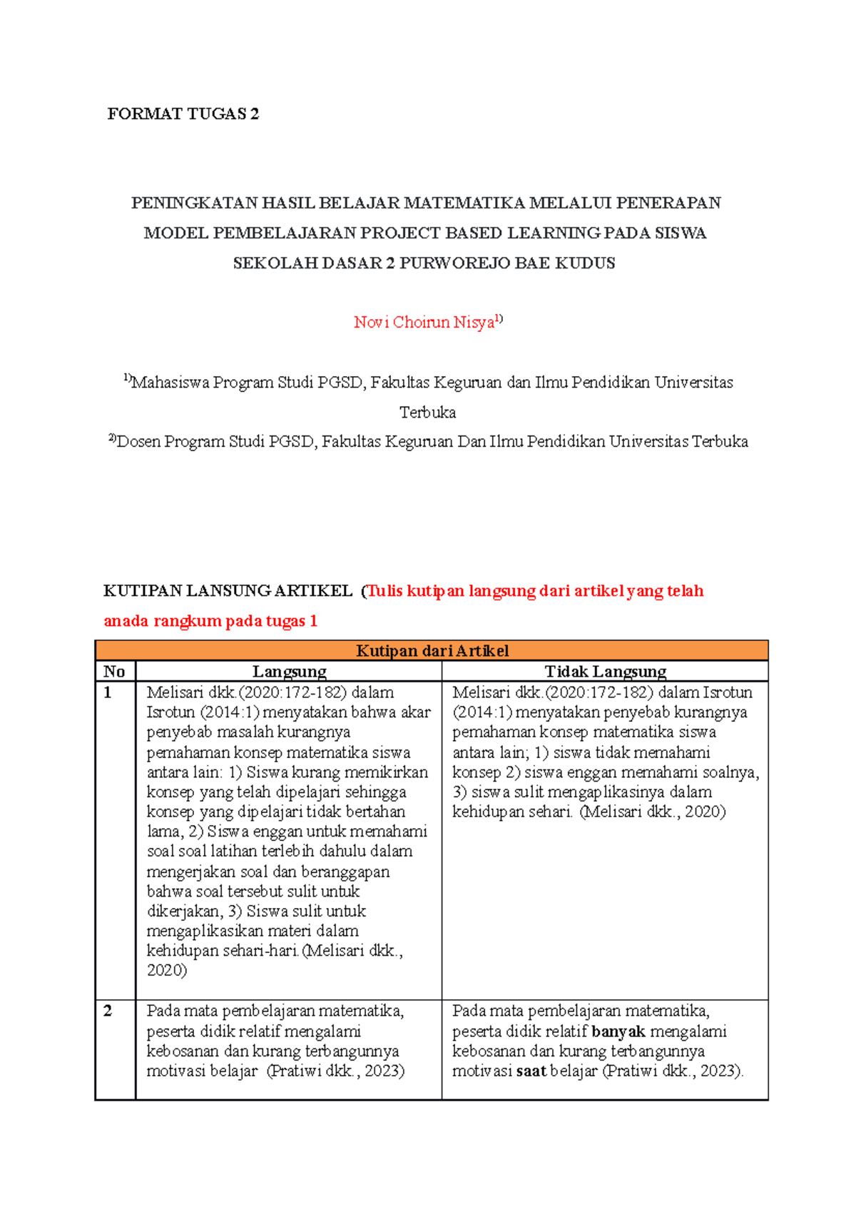 Tugas 2 Karil Novi Choirun Nisya 857771008 - FORMAT TUGAS 2 PENINGKATAN ...
